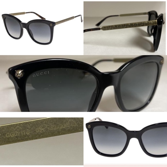 Gucci | Accessories | Gucci Black Bronze Antique Gold Gradient Tiger ...